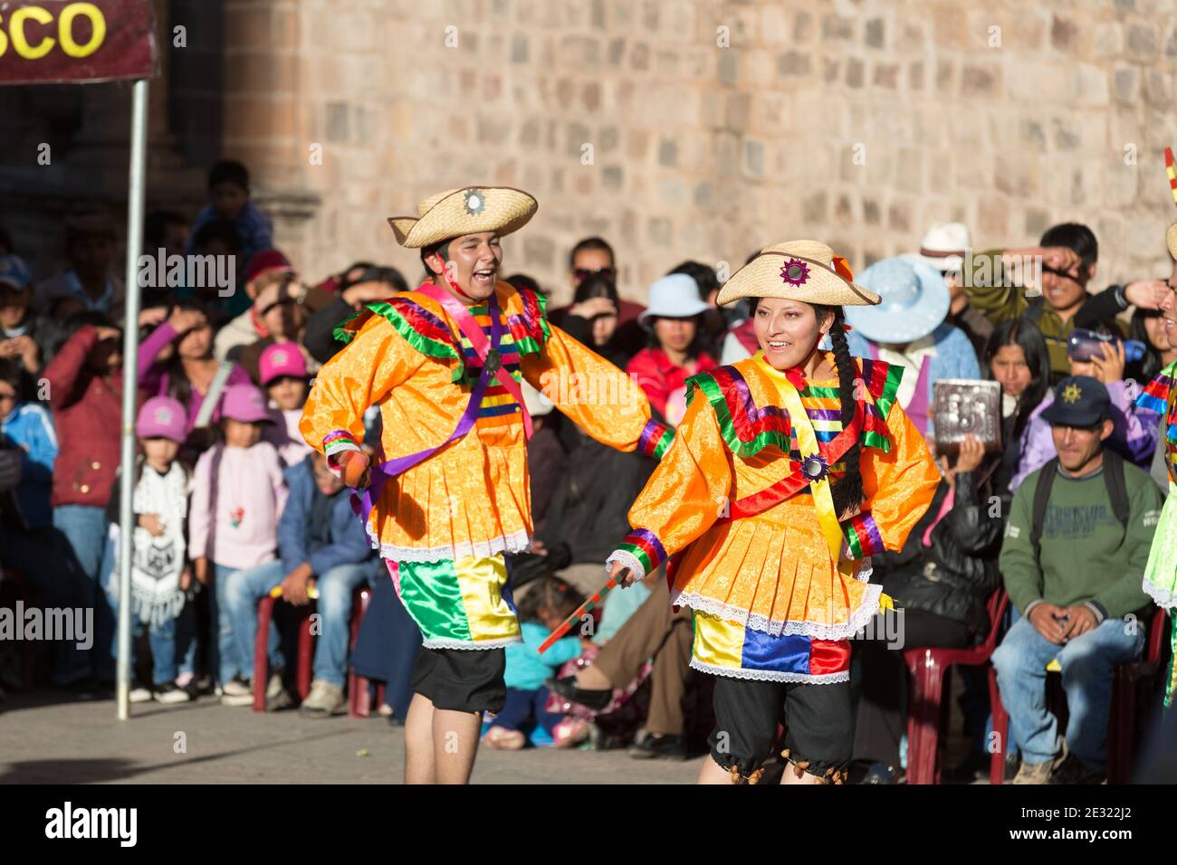 Indigenous dance performance in Cusco Stock Photo - Alamy
