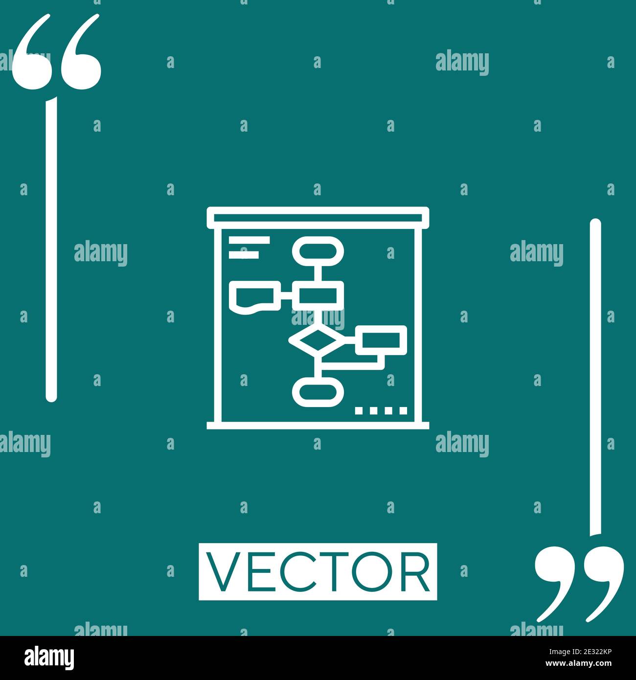 flow chart vector icon Linear icon. Editable stroked line Stock Vector ...