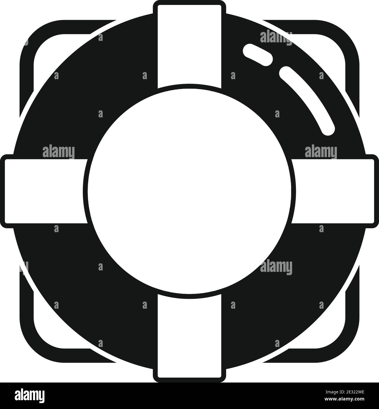 Simple icon lifebuoy sos Cut Out Stock Images & Pictures - Alamy