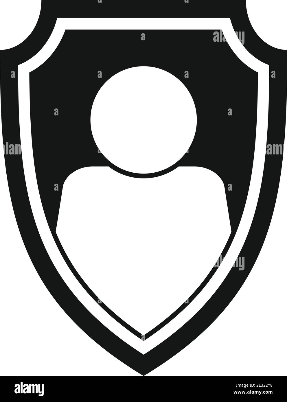 Personal guard shield icon, simple style Stock Vector Image & Art - Alamy