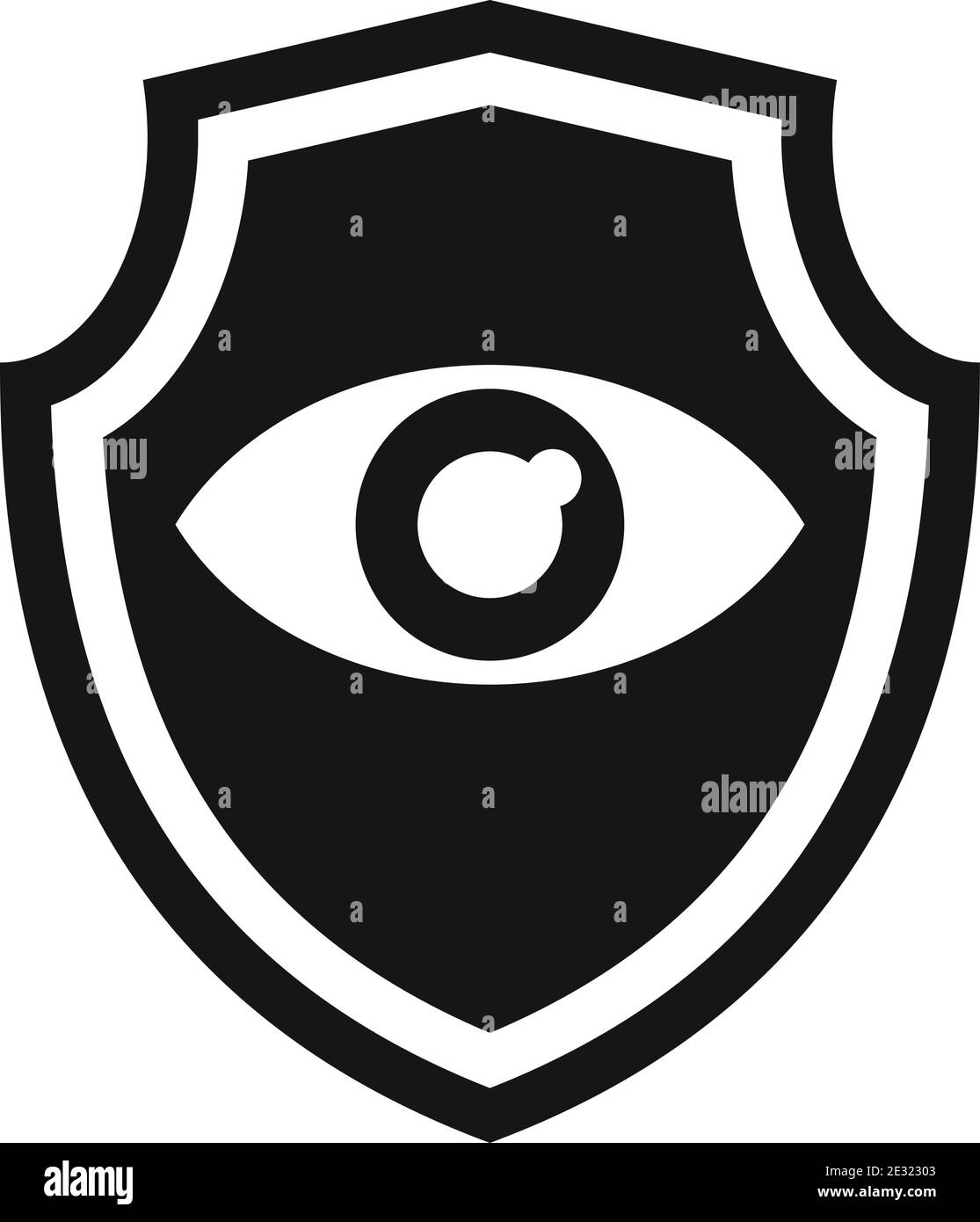 Personal guard eye shield icon, simple style Stock Vector Image & Art ...