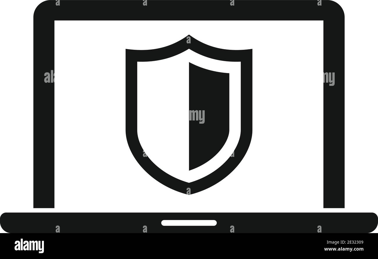 Secured laptop icon, simple style Stock Vector Image & Art - Alamy
