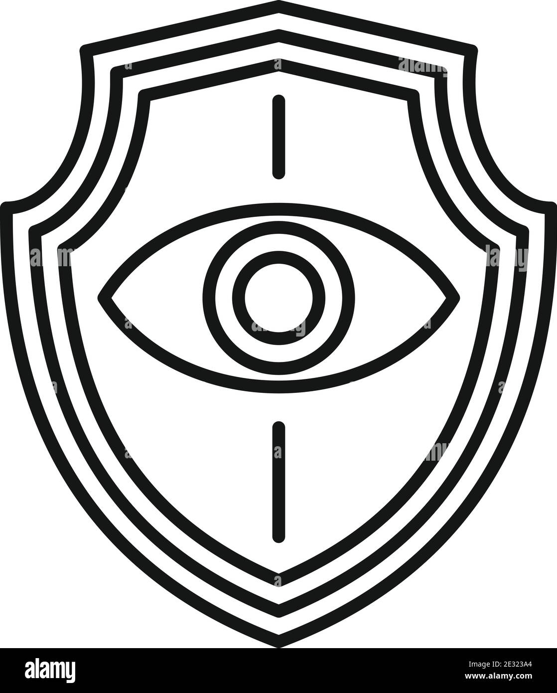 Guard eye shield icon hi-res stock photography and images - Alamy
