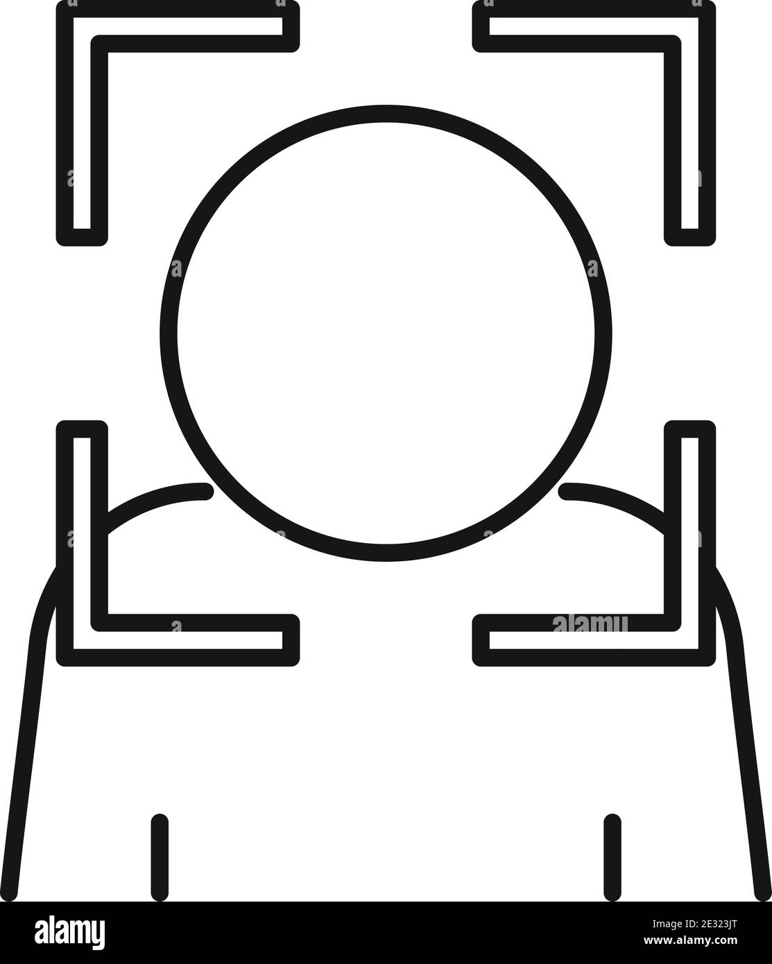 Security Face Detection Icon Outline Style Stock Vector Image And Art