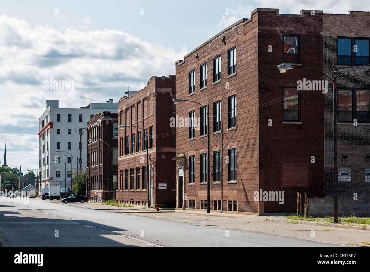 Industrial buildings in the Central Manufacturing District Stock Photo ...