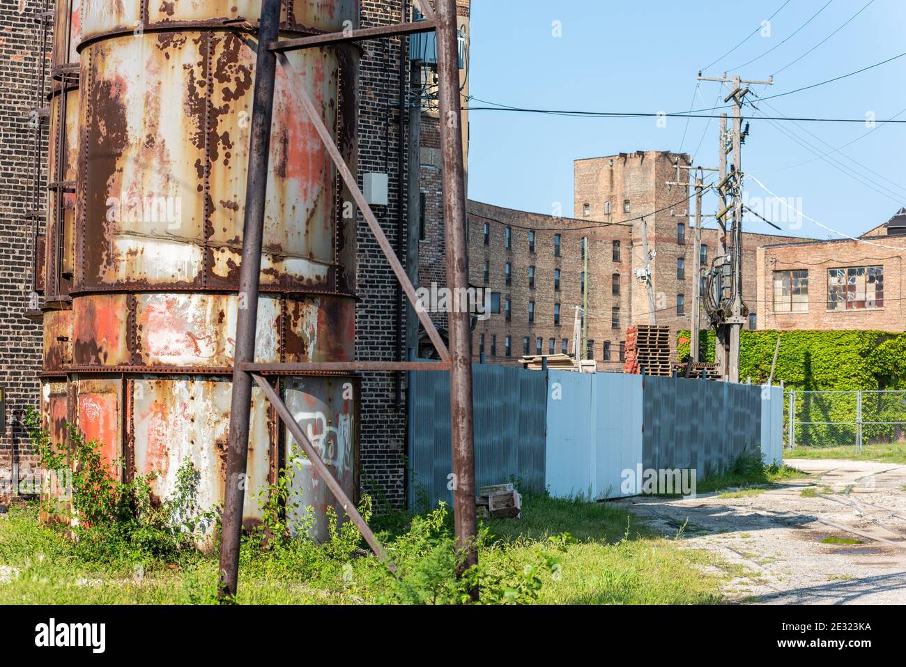 Industrial buildings in the Central Manufacturing District Stock Photo ...