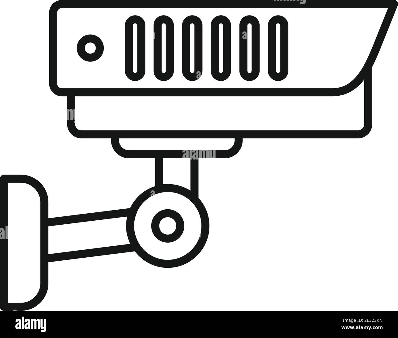 Outdoor security camera icon, outline style Stock Vector Image & Art ...