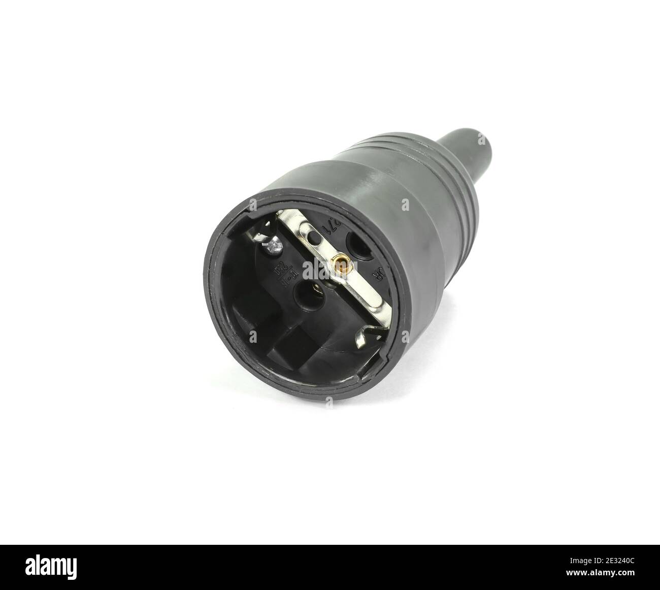 Electric rubber socket isolated on white background Stock Photo - Alamy