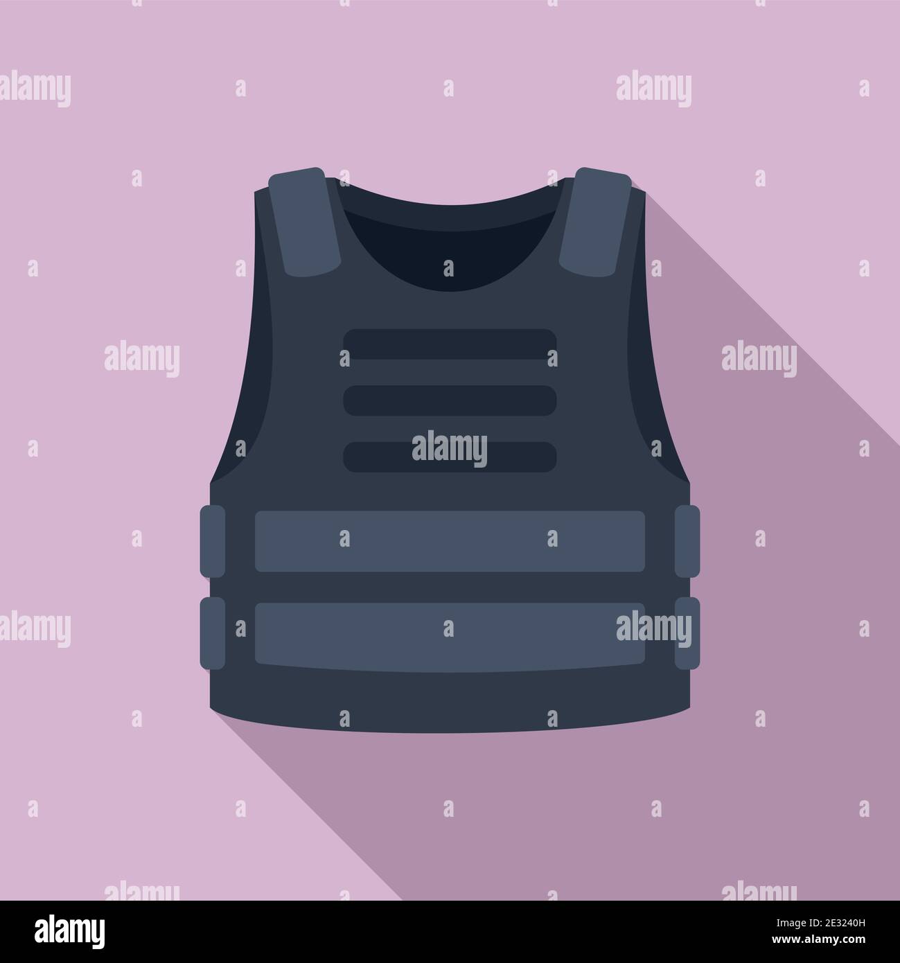 Policeman bulletproof icon, flat style Stock Vector Image & Art - Alamy