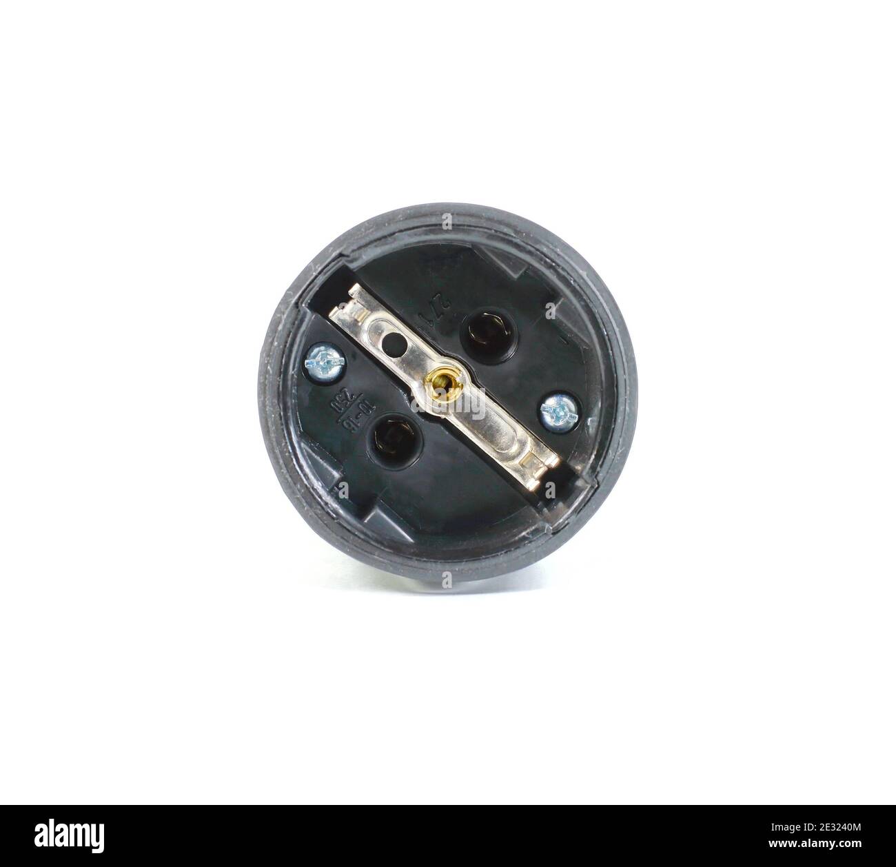 Electric rubber socket isolated on white background Stock Photo - Alamy