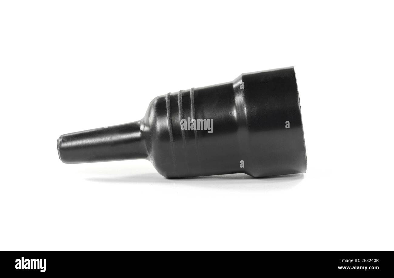 Electric rubber socket isolated on white background Stock Photo - Alamy