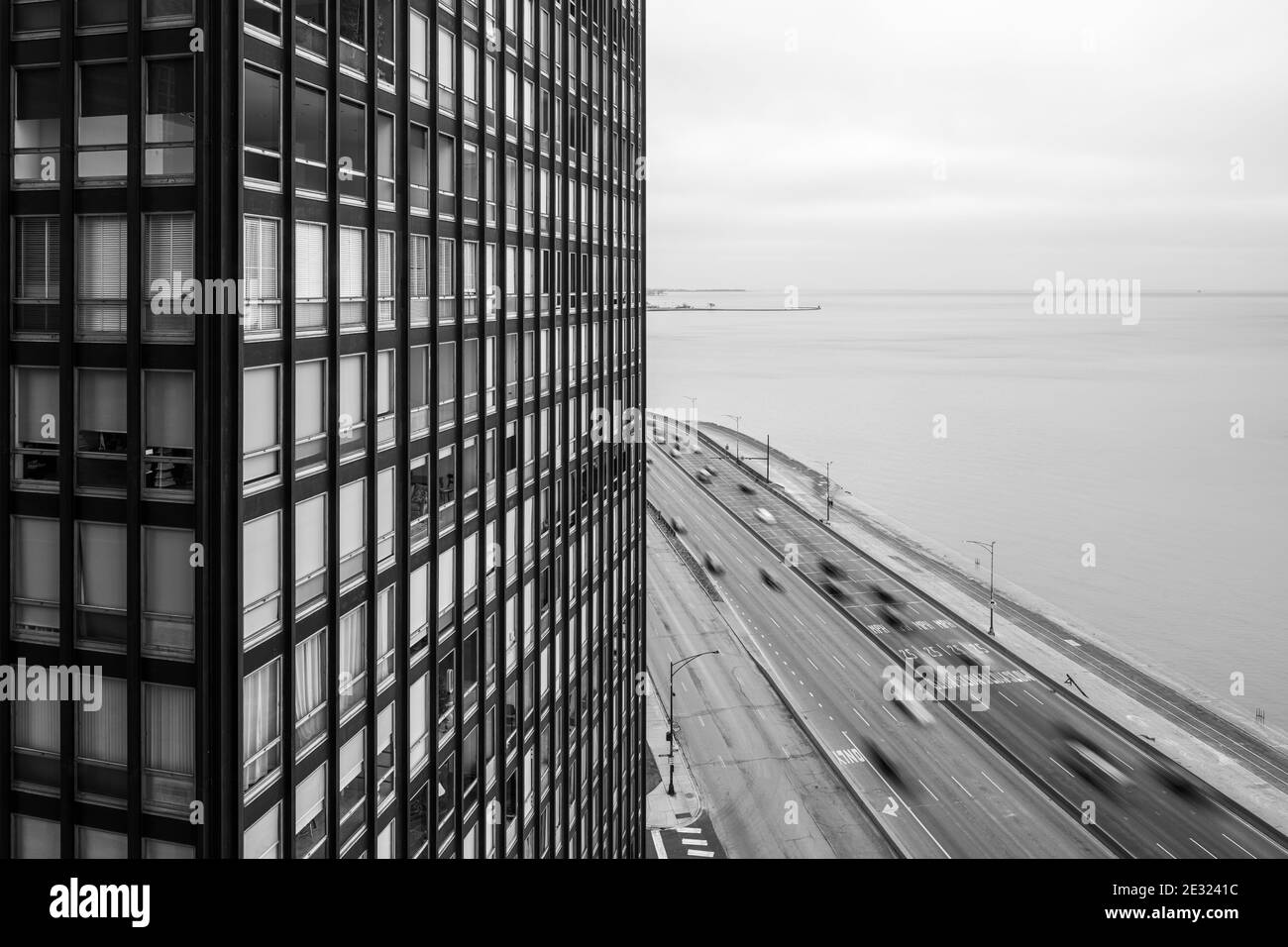 Lake shore drive mies van der rohe Black and White Stock Photos ...