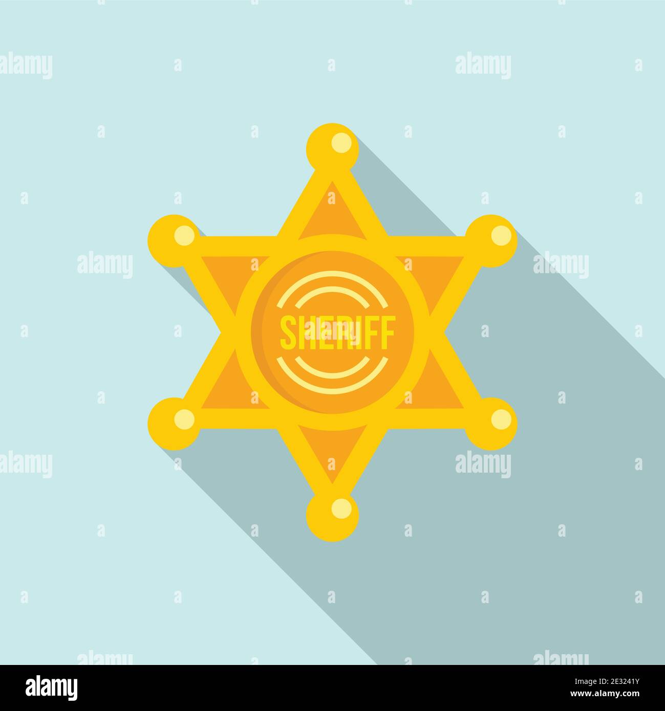 Sheriff star icon, flat style Stock Vector Image & Art - Alamy