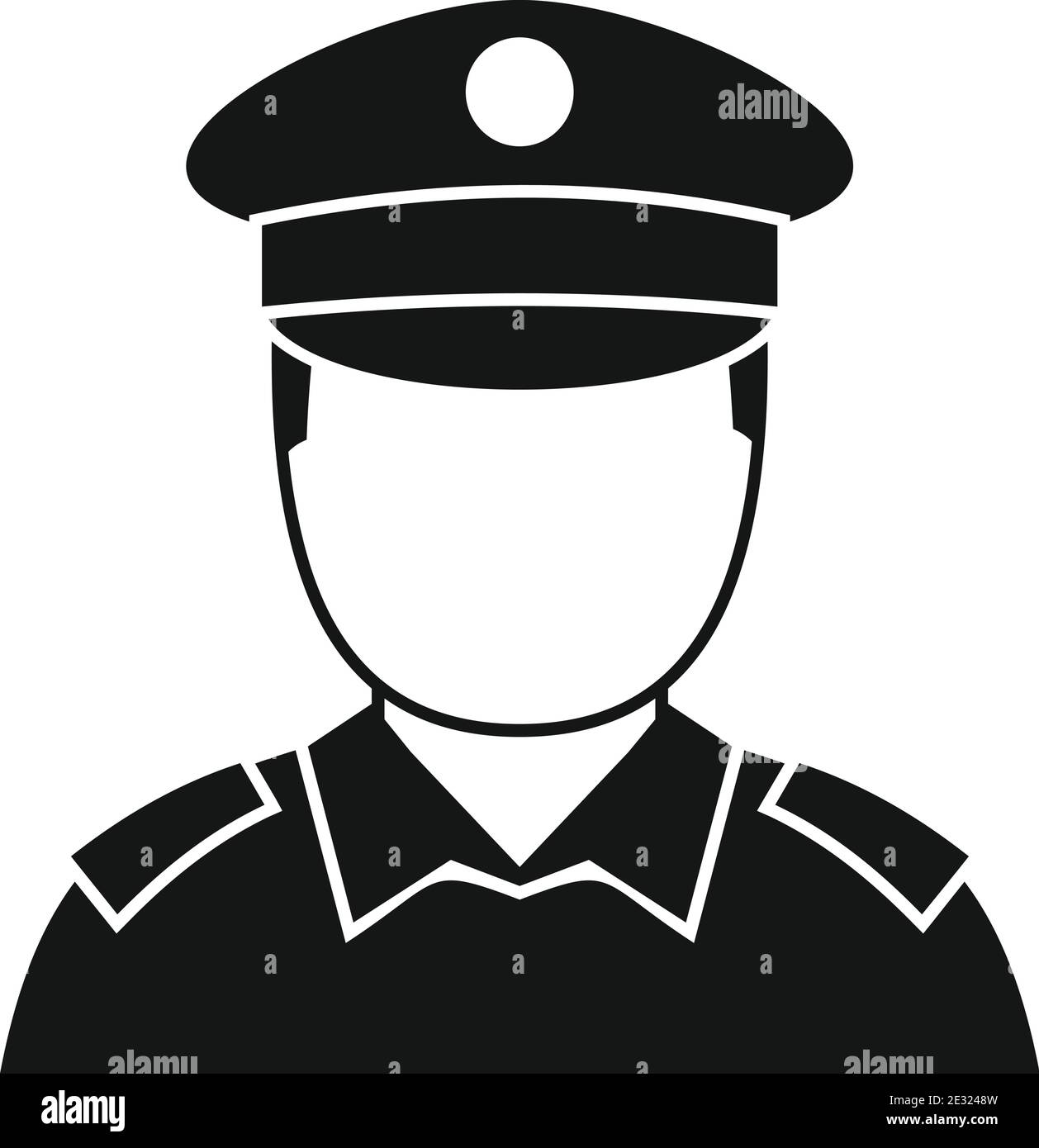 Policeman cop icon, simple style Stock Vector Image & Art - Alamy