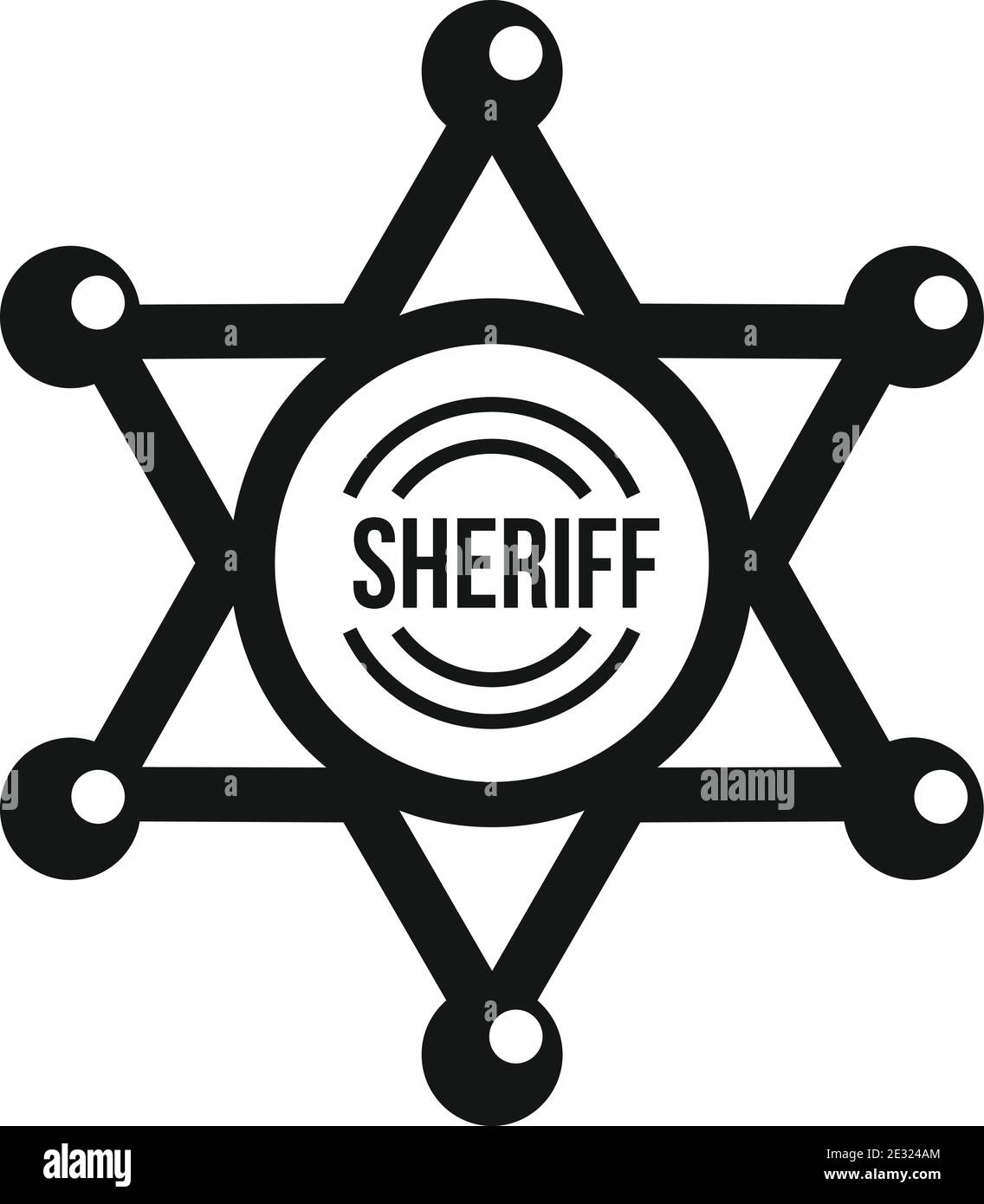 Sheriff star icon, simple style Stock Vector Image & Art - Alamy