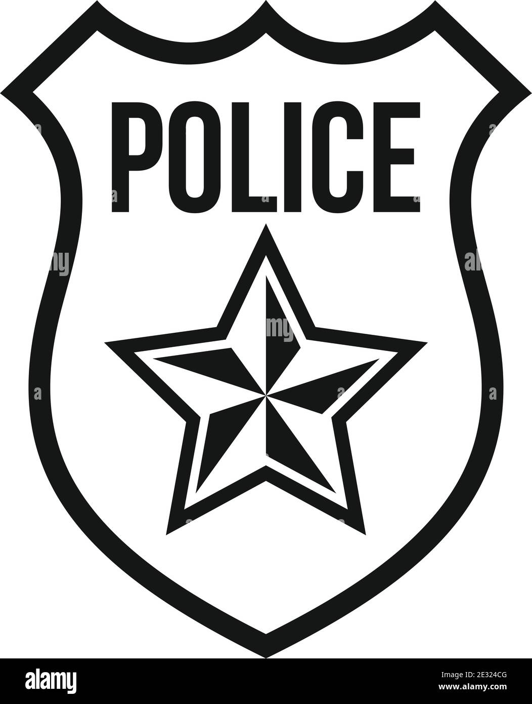 Gold Police Badge Clip Art