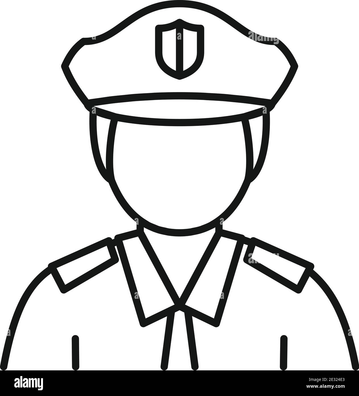 City policeman icon, outline style Stock Vector Image & Art - Alamy