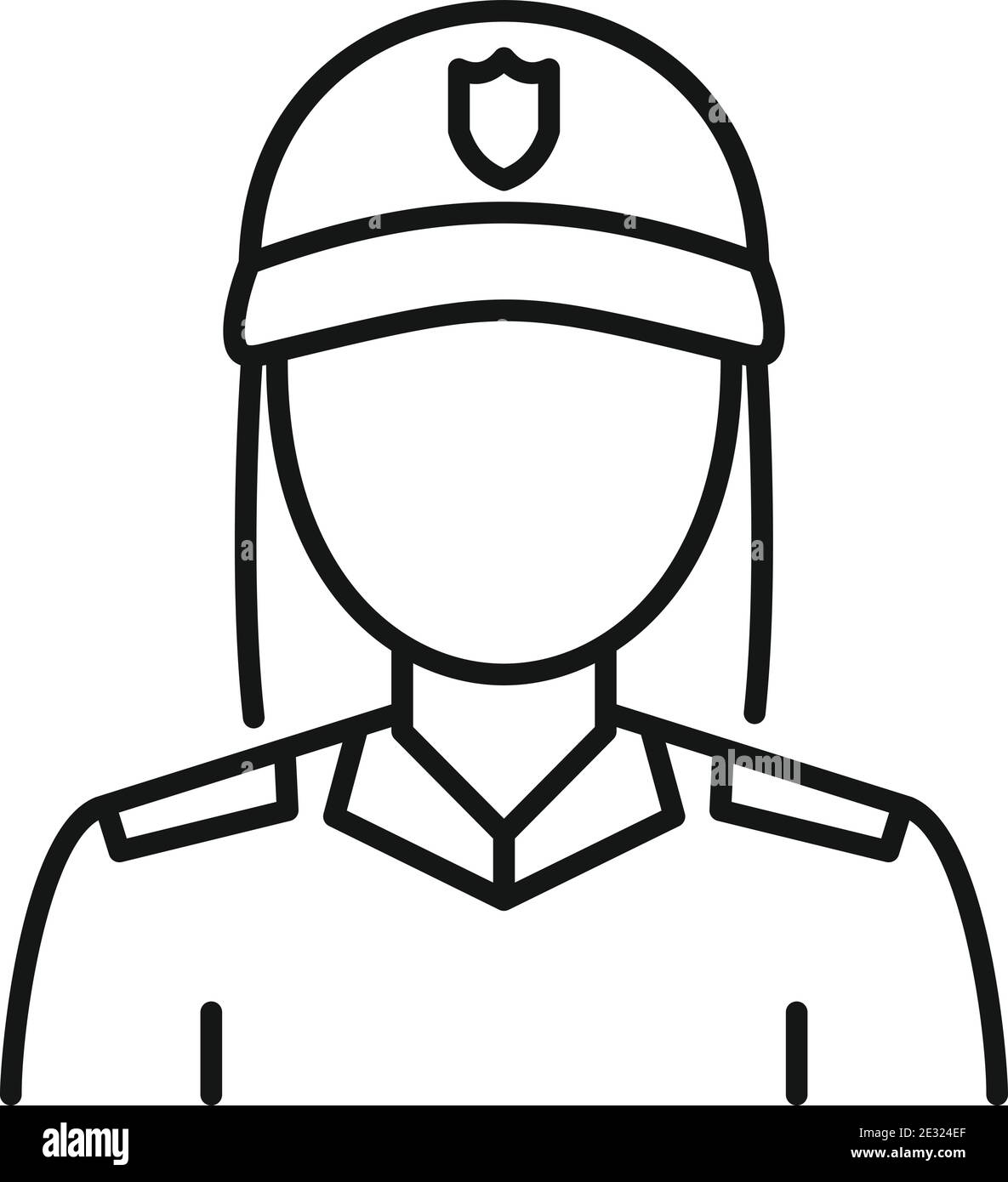 Blondie policeman icon, outline style Stock Vector Image & Art - Alamy