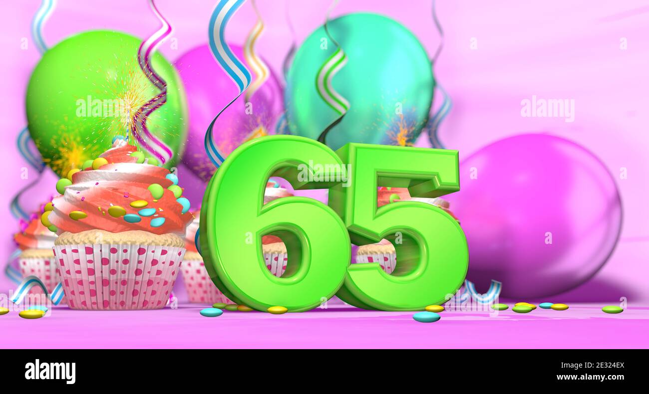 Happy birthday number 65 greeting hi-res stock photography and images ...