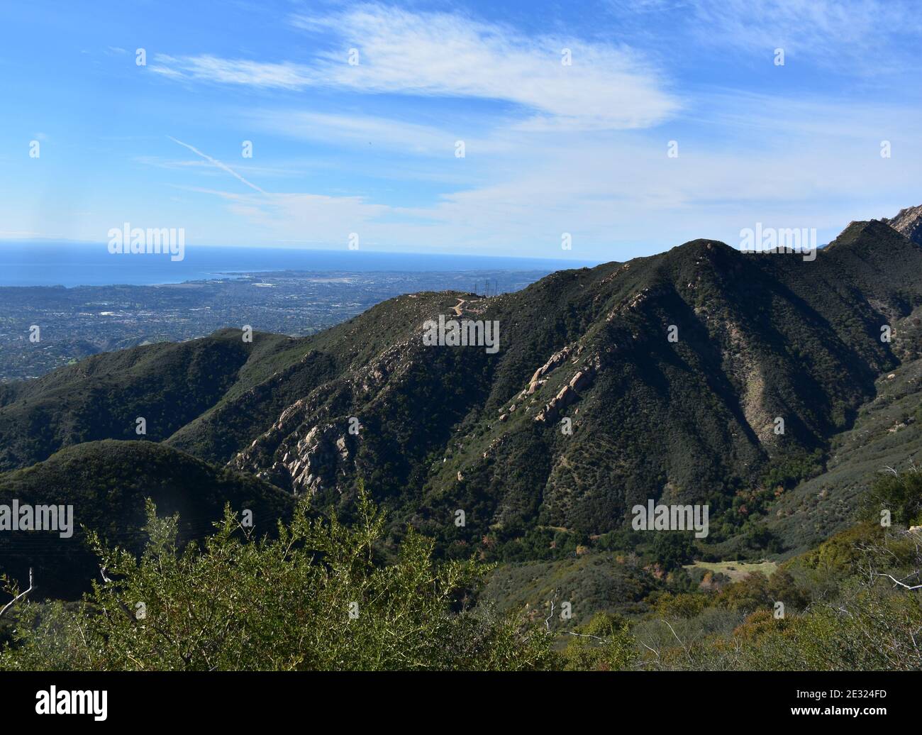 Stunning rolling foothills in Southern California after hike Stock ...
