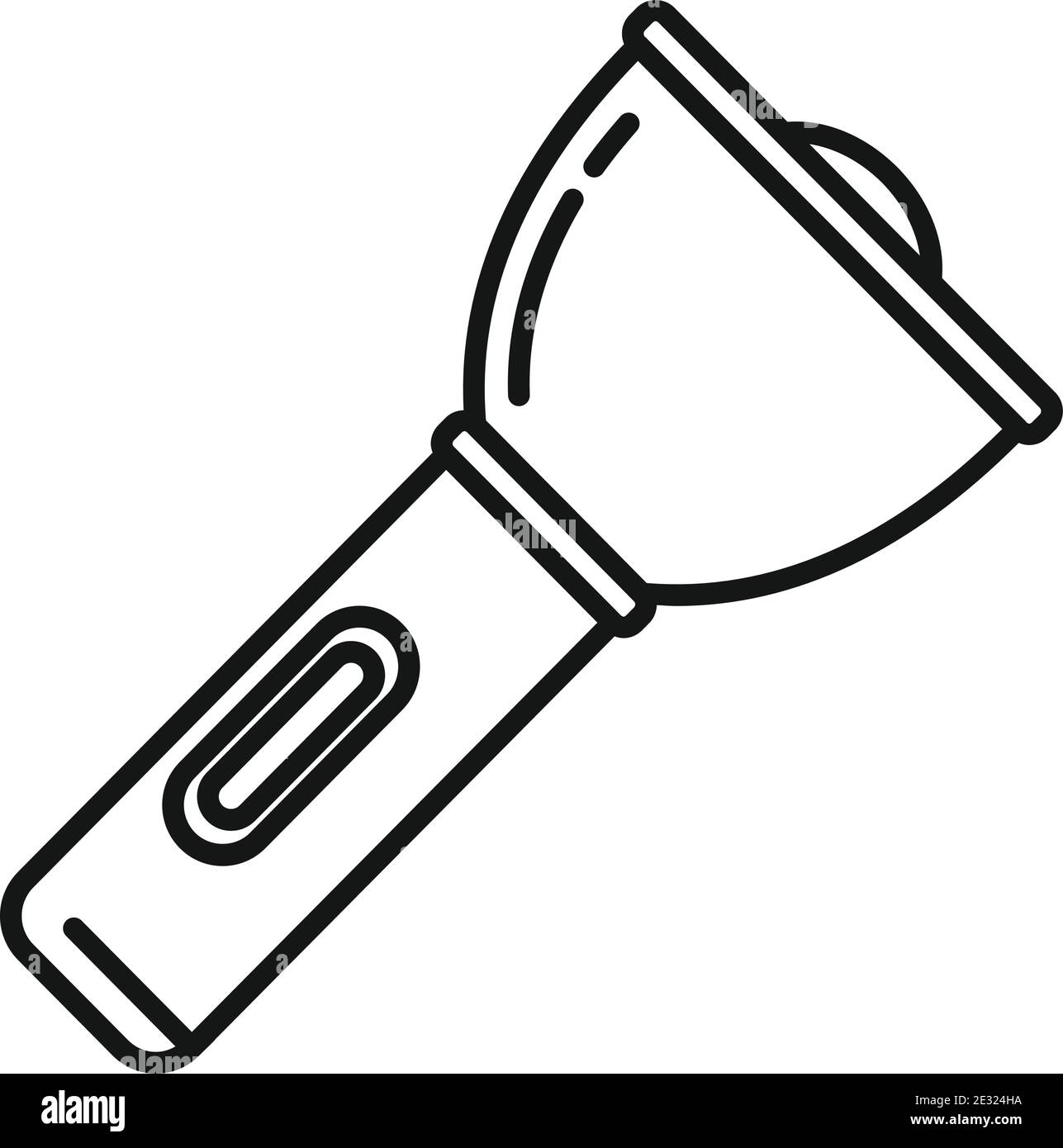 Baton icon outline black Black and White Stock Photos & Images - Alamy
