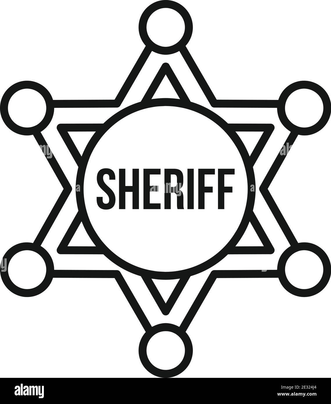 Sheriff Badge Vector Black And White
