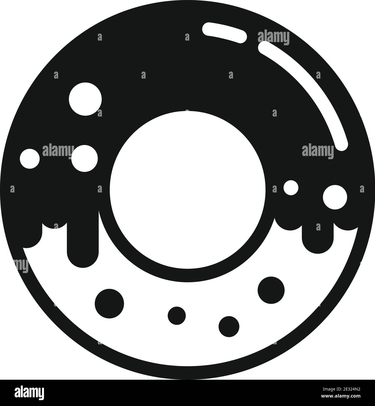 Coffee cup donut chocolate Black and White Stock Photos & Images - Alamy