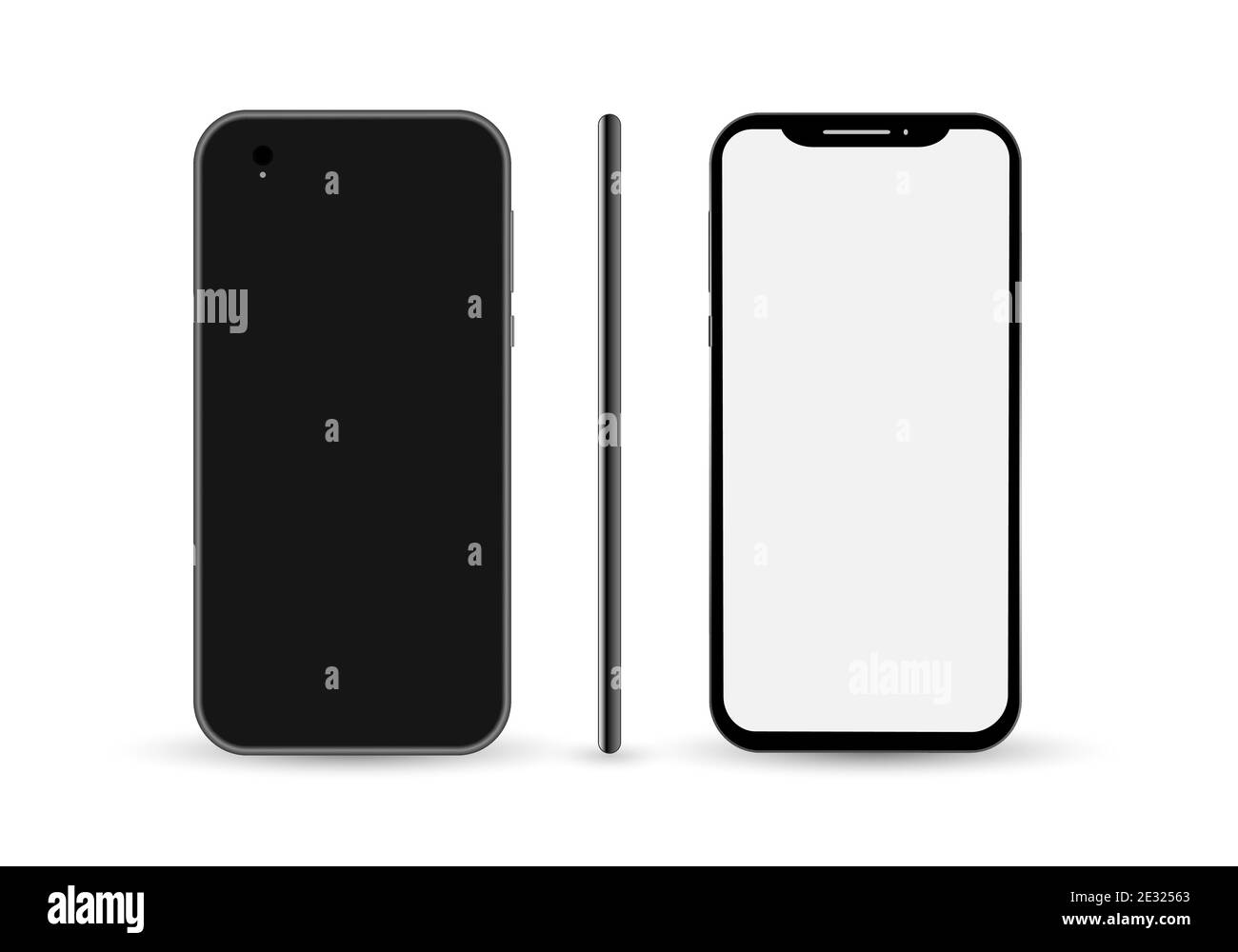Smartphone template. Vector mock up for a modern mobile phone ... Smartphone template. Vector mock up for a modern mobile phone ...