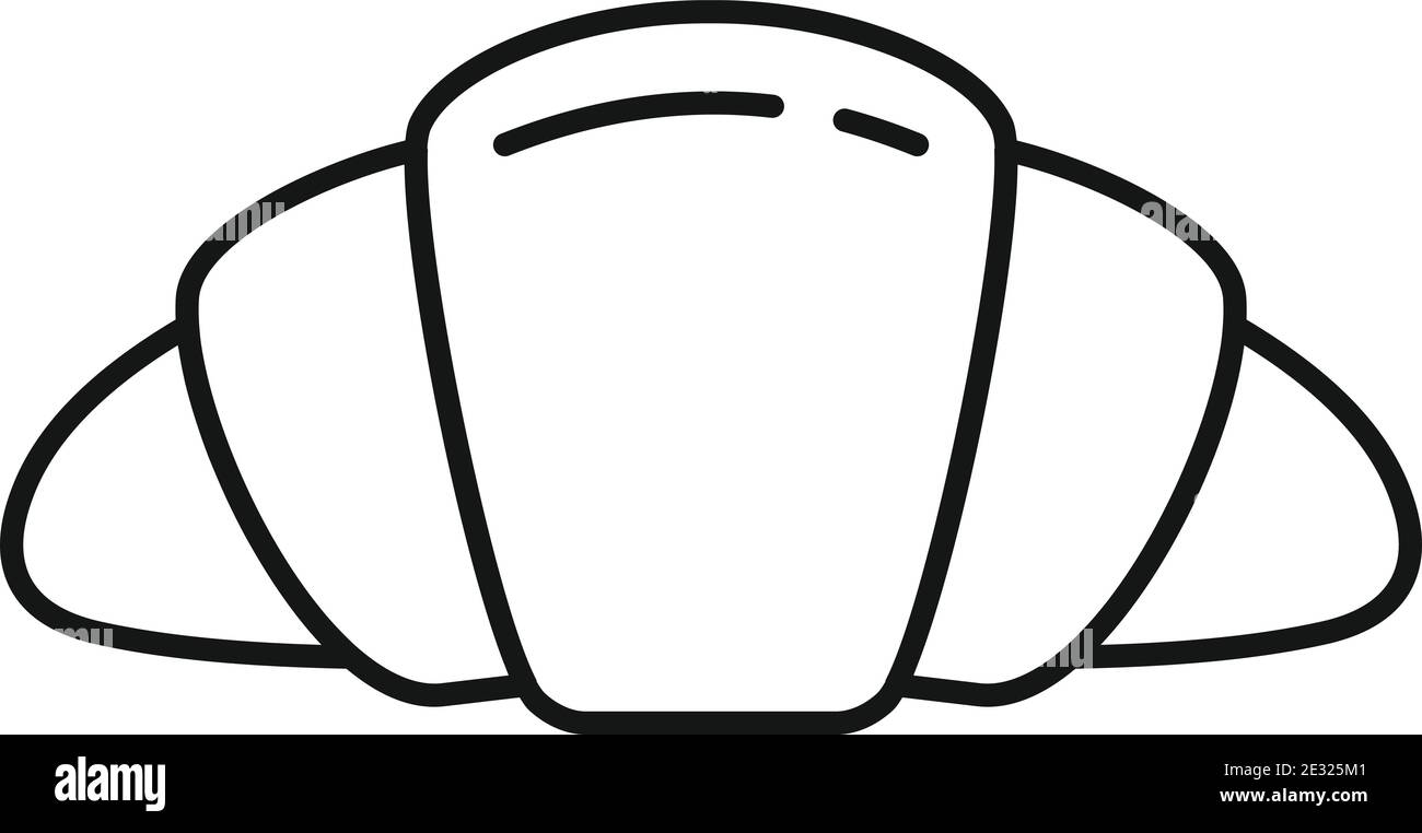 Coffee croissant icon, outline style Stock Vector Image & Art - Alamy