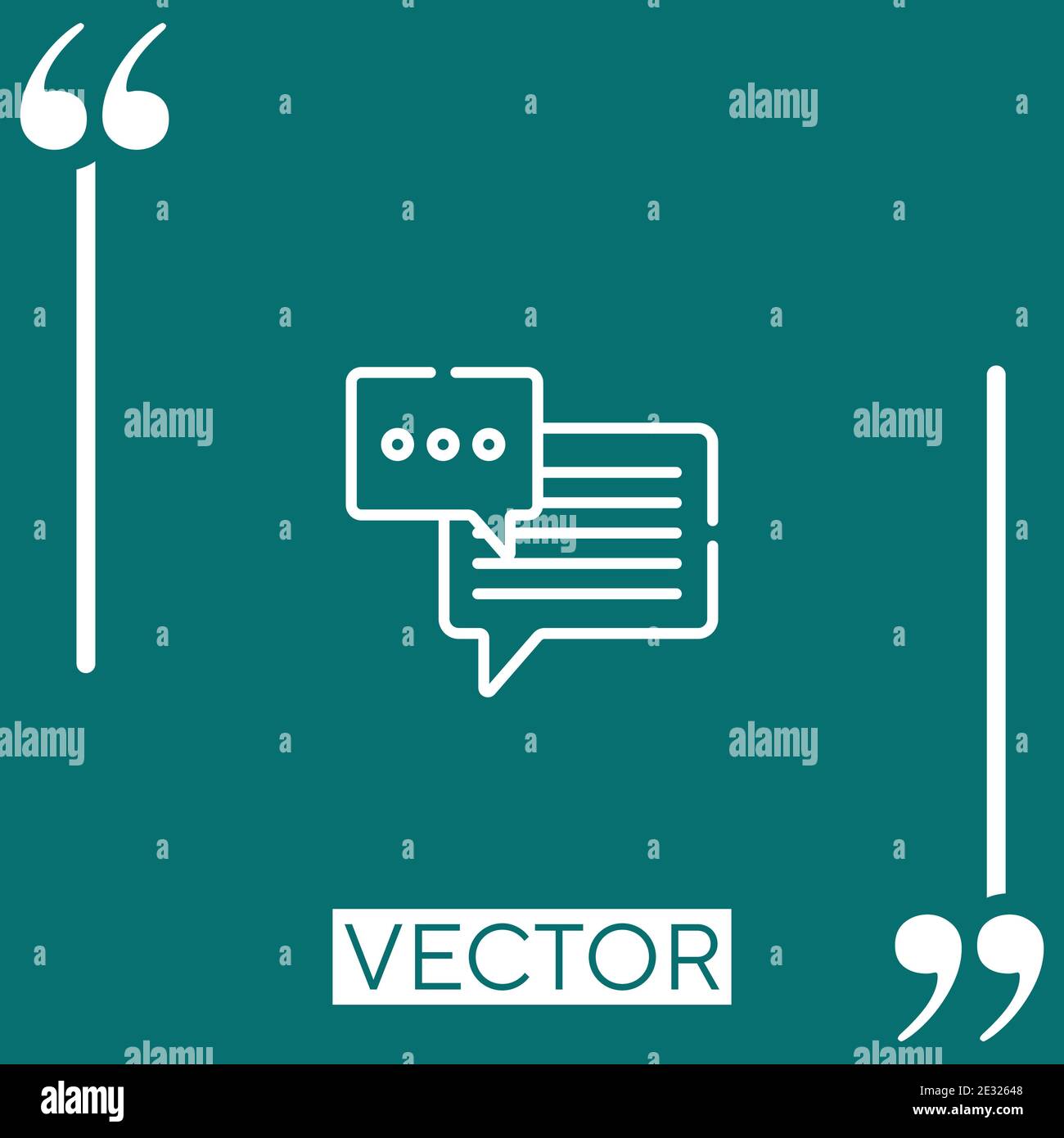 Blue line speech bubble phone Stock Vector Images - Alamy