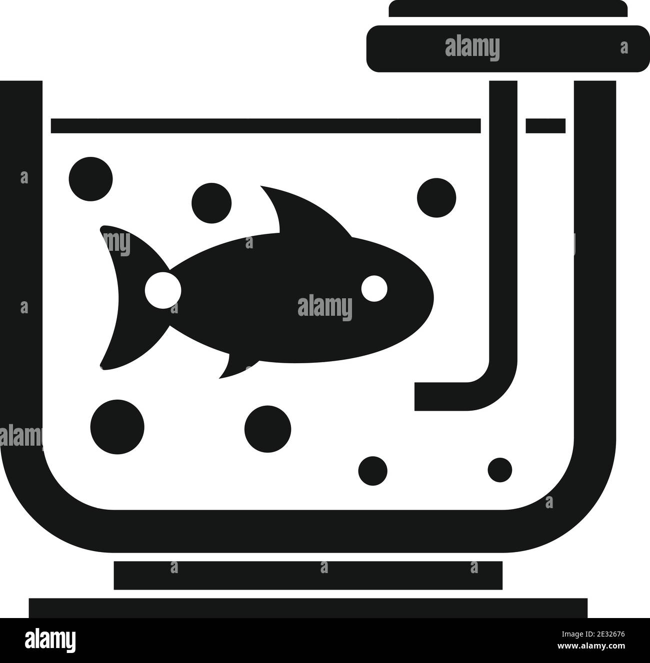 Black fish in bowl Stock Vector Images - Alamy