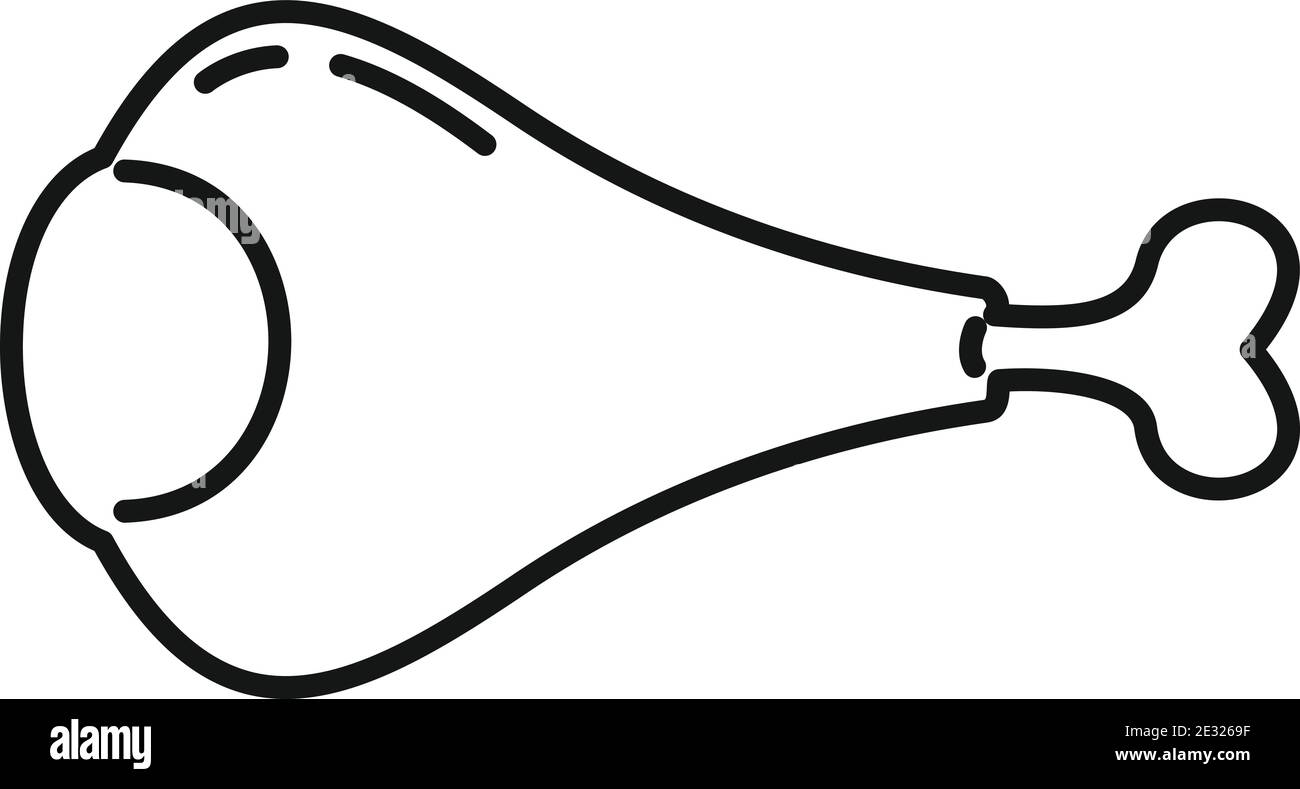 Chicken leg meat icon, outline style Stock Vector Image & Art - Alamy