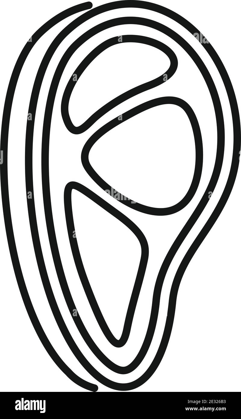 Raw steak icon, outline style Stock Vector Image & Art - Alamy