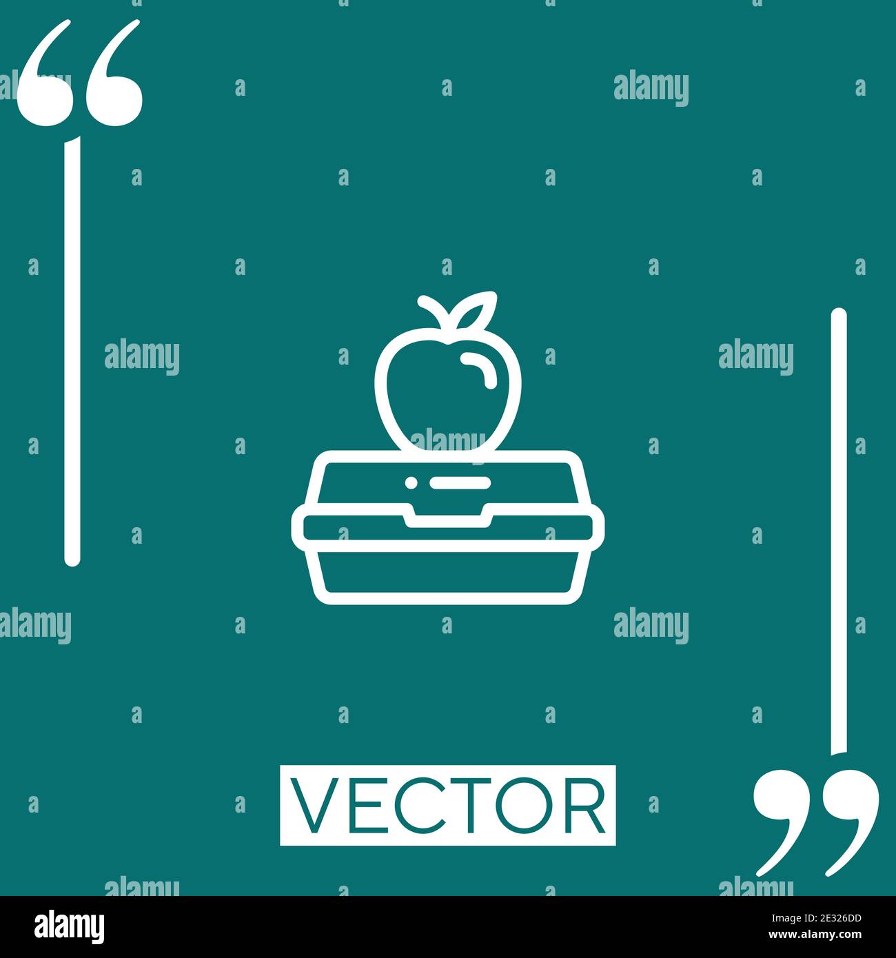 lunch box vector icon Linear icon. Editable stroke line Stock Vector ...