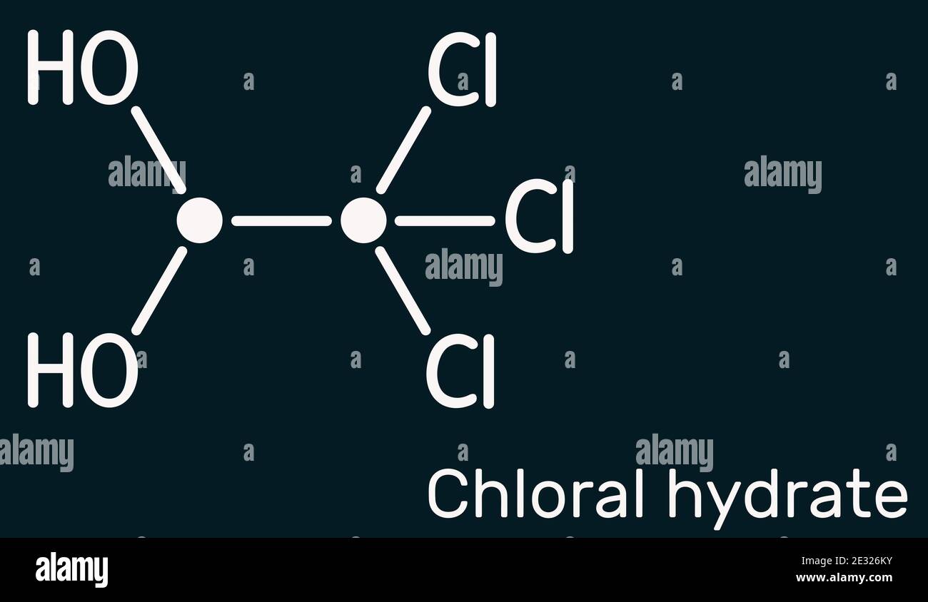 Chloral hydrate sedative drug molecule hi-res stock photography and ...