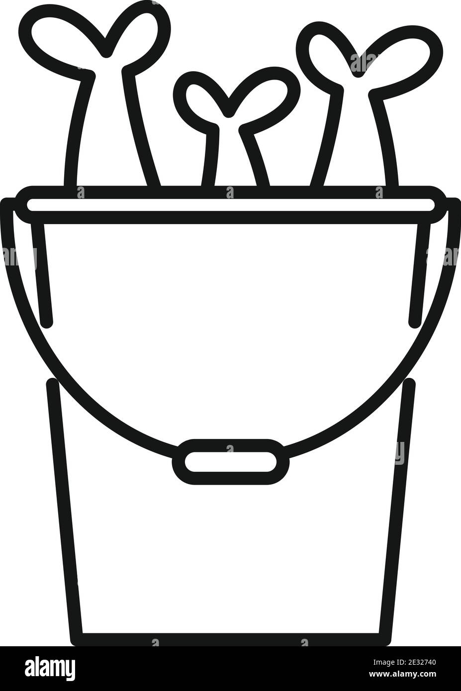 Fish bucket icon, outline style Stock Vector Image & Art - Alamy