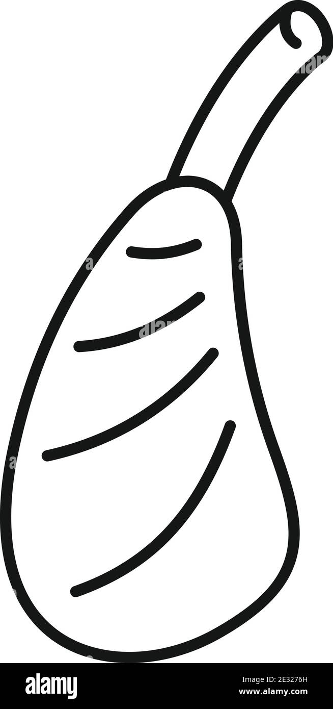 Cooked meat icon, outline style Stock Vector Image & Art - Alamy