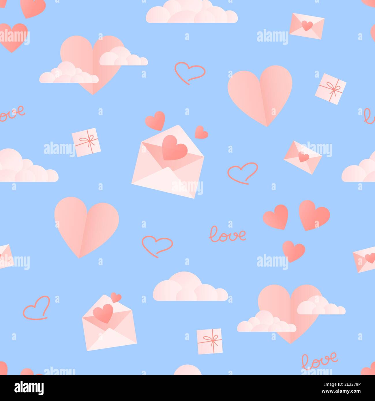 Blue valentines day background Stock Vector Images - Alamy
