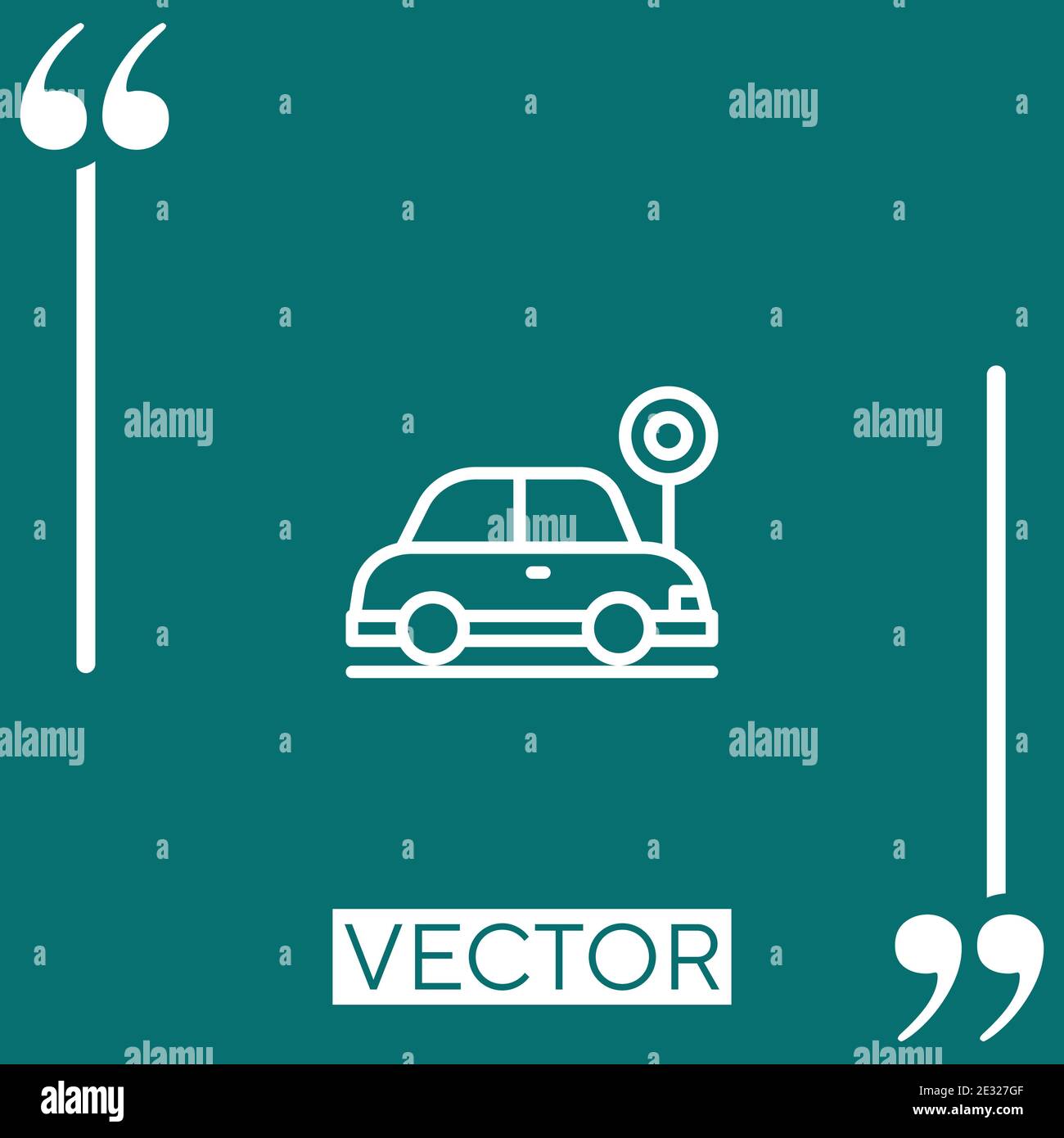 parking vector icon Linear icon. Editable stroke line Stock Vector ...