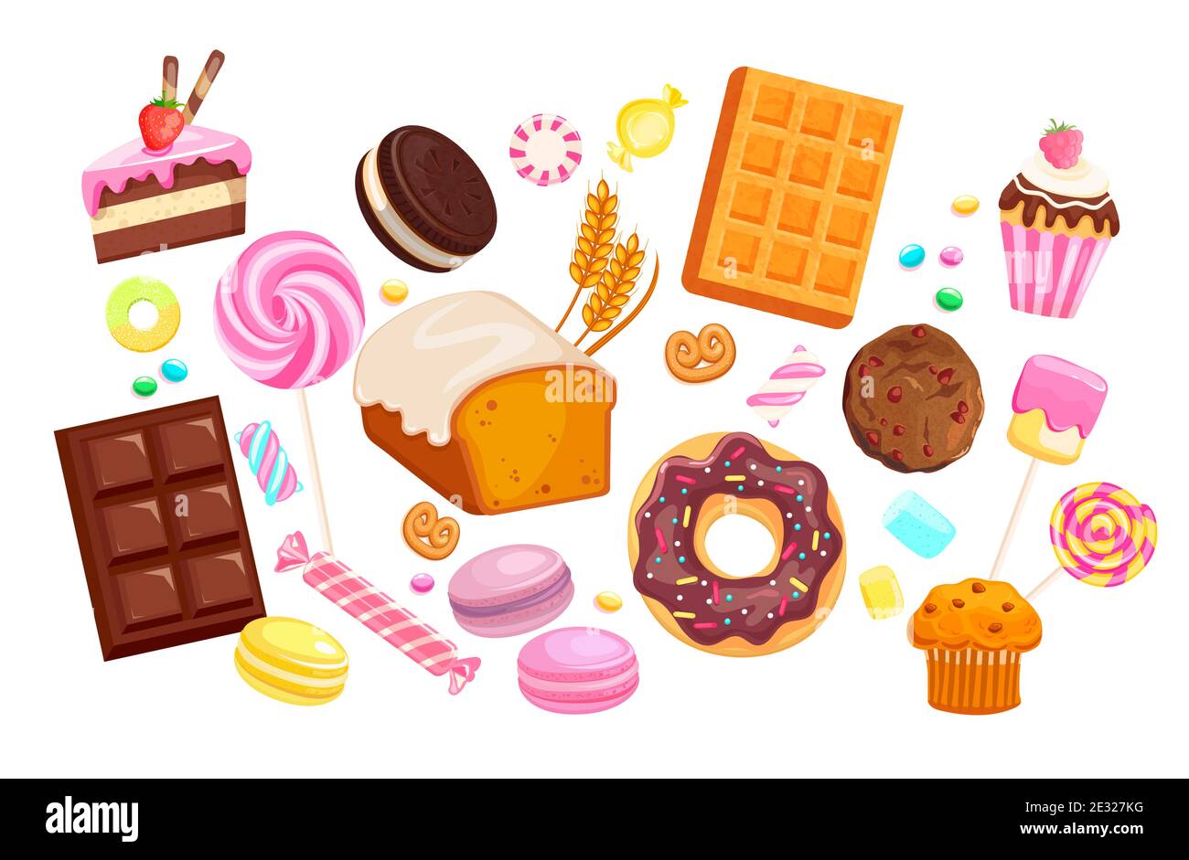 Big set of isolated sweets Stock Vector Image & Art - Alamy