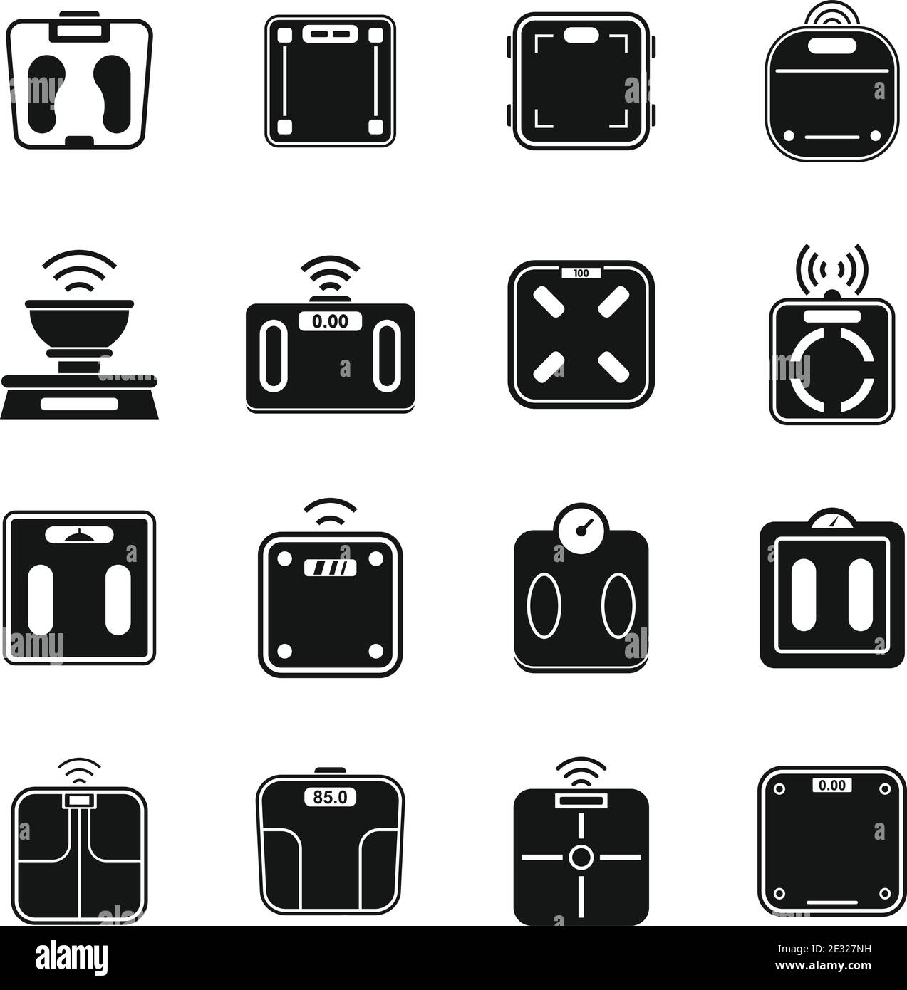 Smart scales icons set, simple style Stock Vector Image & Art - Alamy