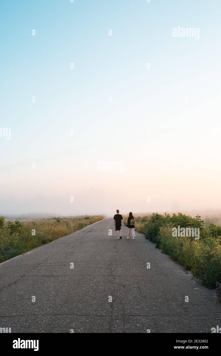 Long shot man walking two hi-res stock photography and images - Alamy