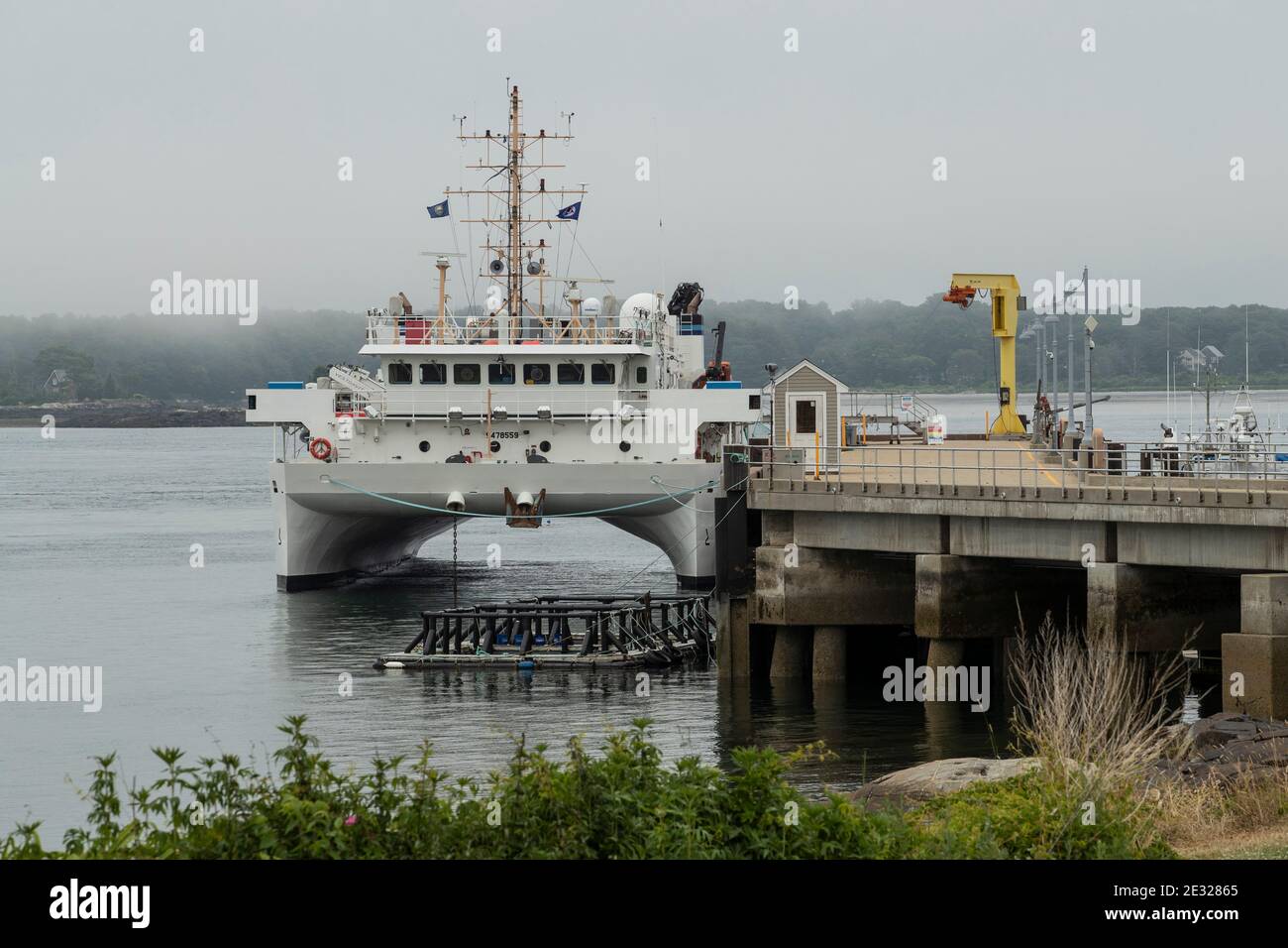 NOAA boat in homeport of New Castle, New Hampshire. The U.S. Coast ...