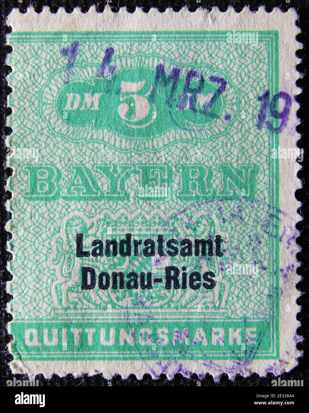German postage stamp bayern hi-res stock photography and images - Alamy