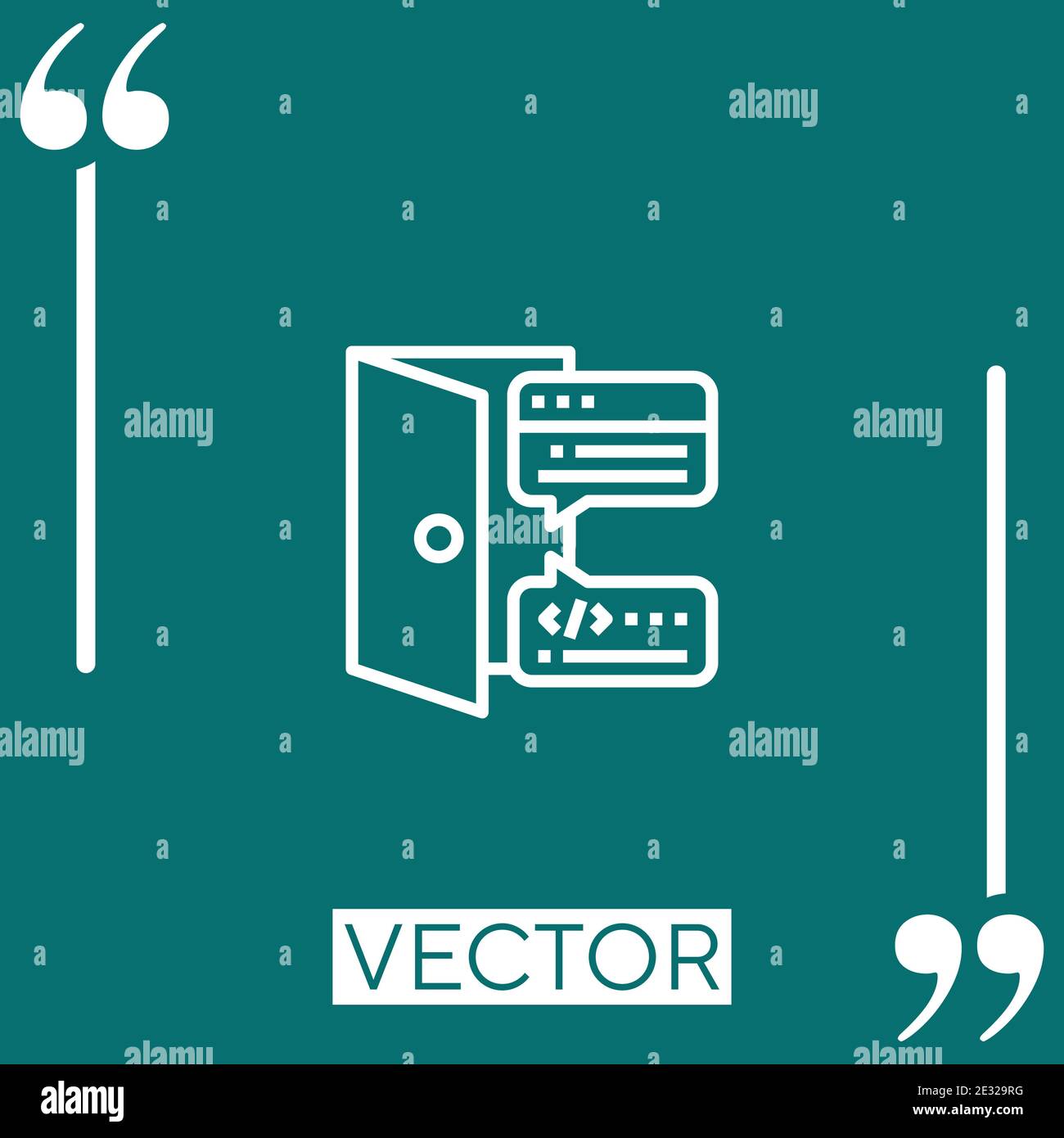 backend vector icon Linear icon. Editable stroked line Stock Vector ...