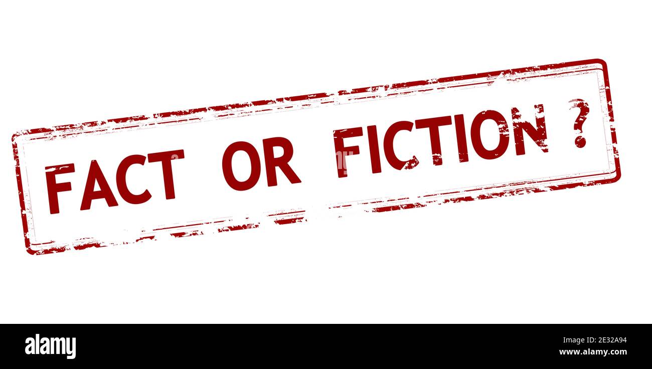 Rubber stamp with text fact or fiction inside, vector illustration ...