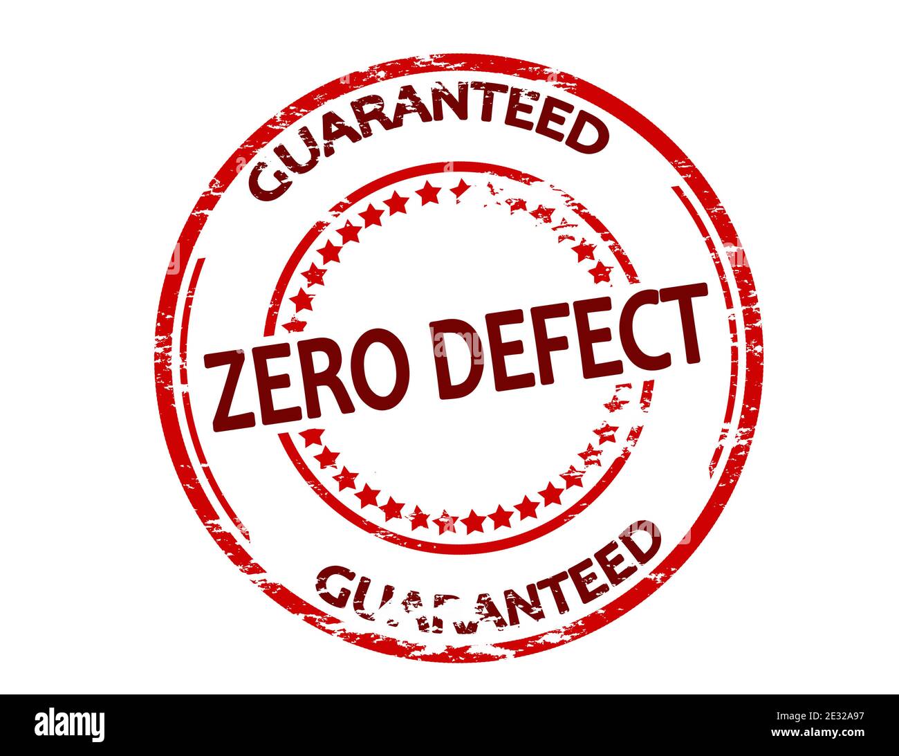 Rubber stamp with text zero defect guaranteed inside, vector ...