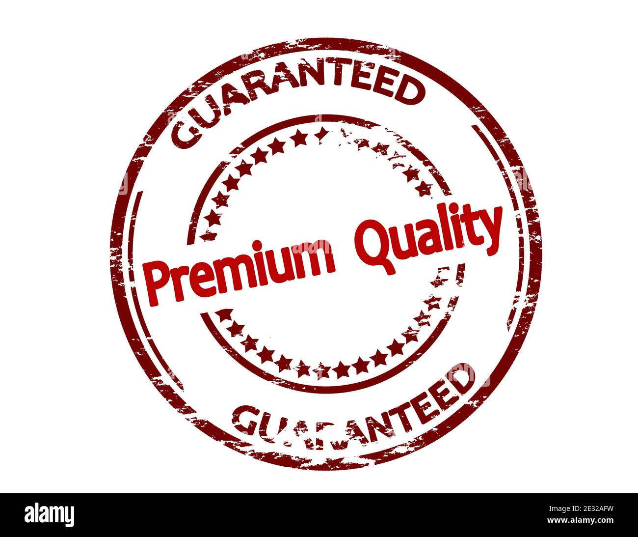 Rubber stamp with text premium quality guaranteed inside, vector ...