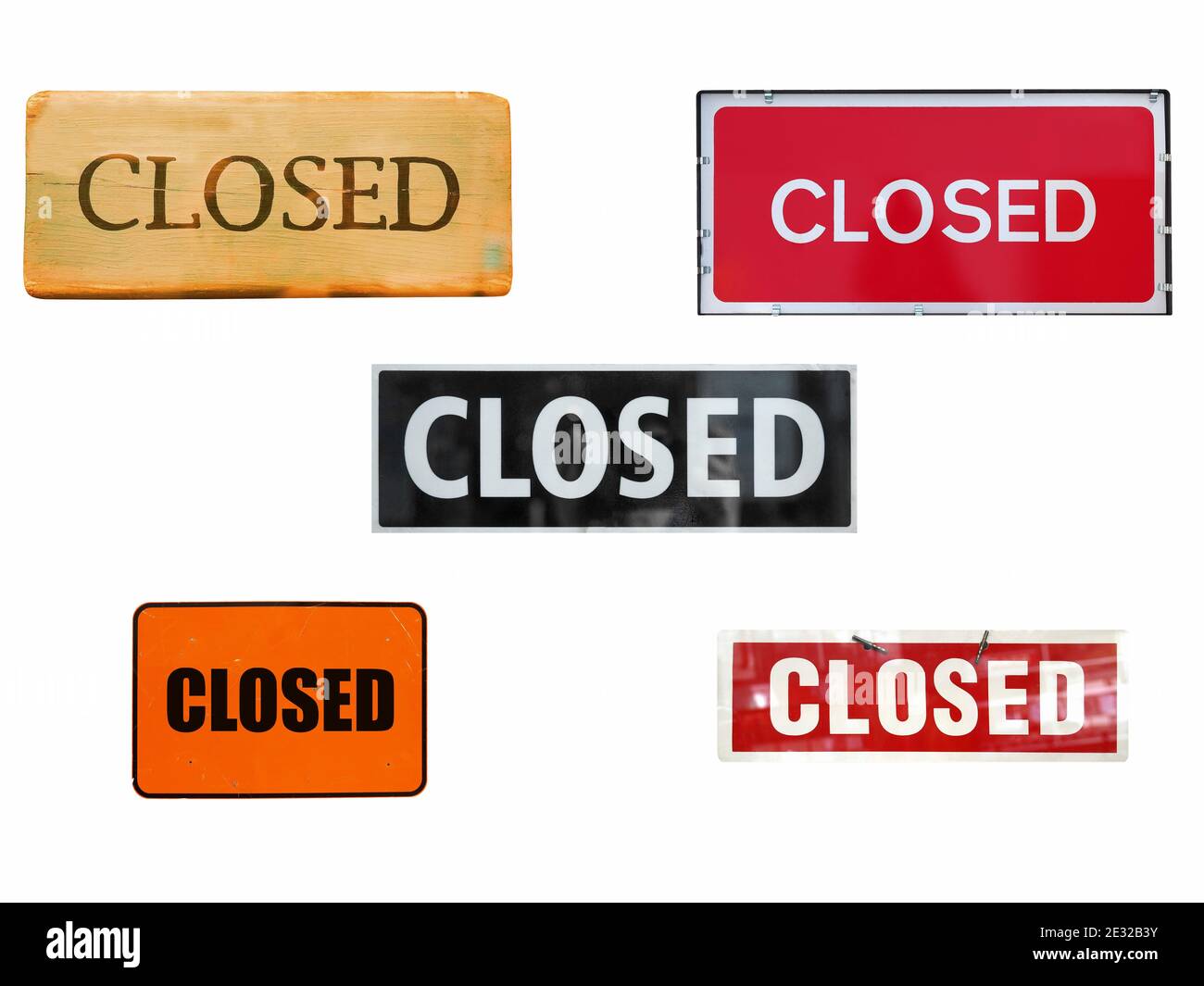 Closed sign in shop window Cut Out Stock Images & Pictures - Alamy