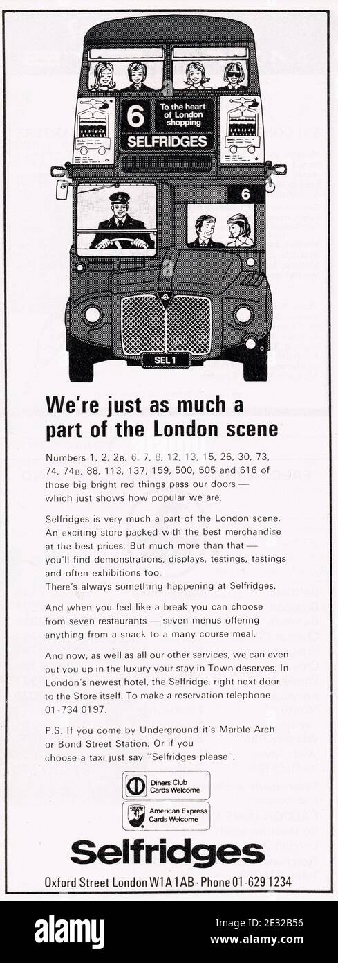 Selfridges advertising hi-res stock photography and images - Alamy